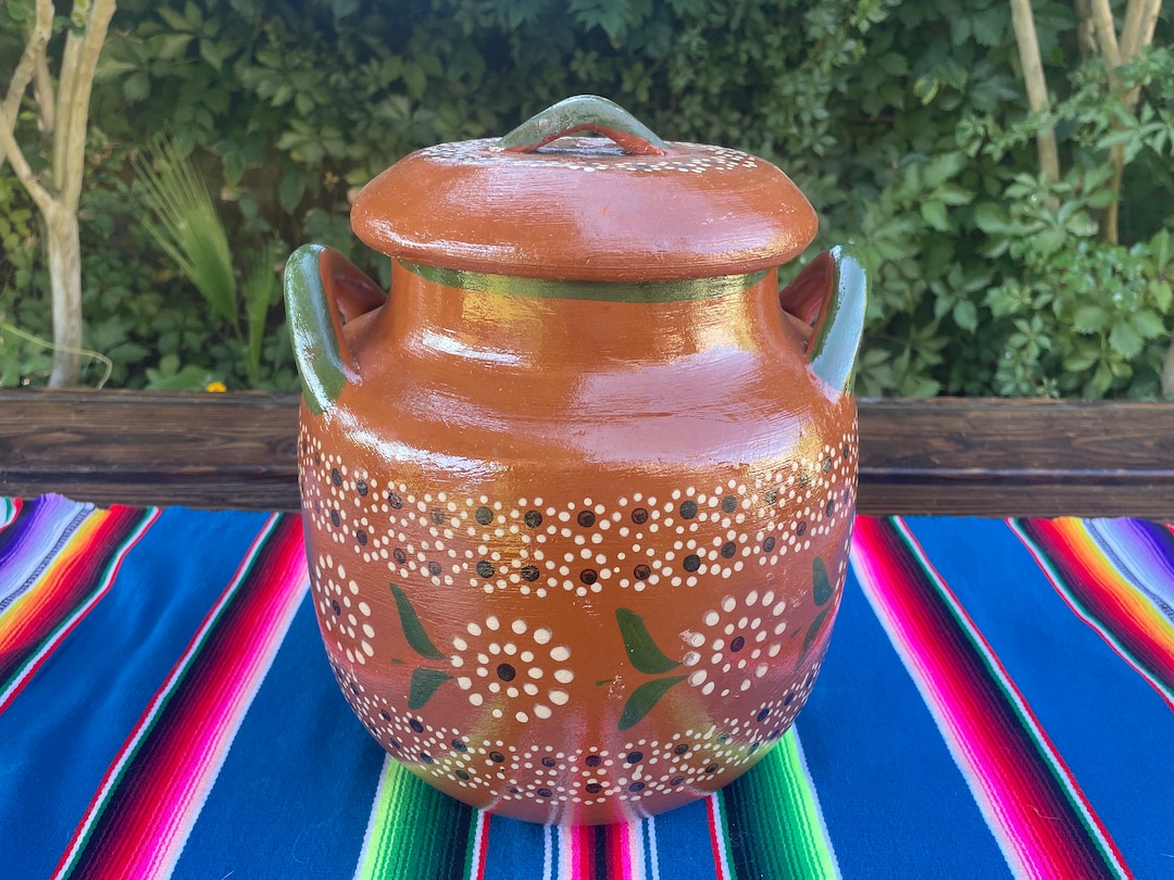 6.5 L Large Mexican Terra-cotta Clay Pot With Lid / Olla De - Etsy