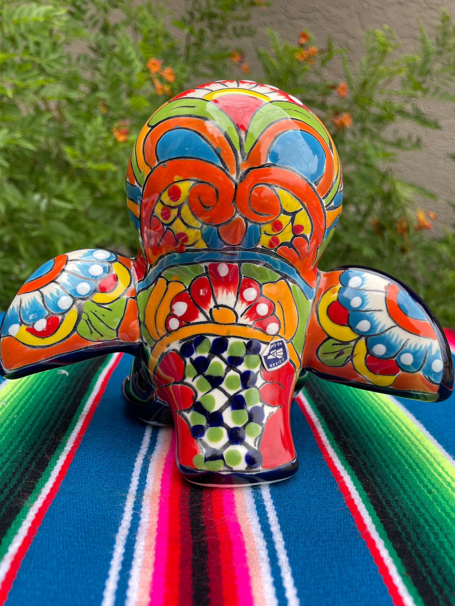 Elegant Talavera Owl Búho Figurine. Handmade Hand Painted by Angel ...