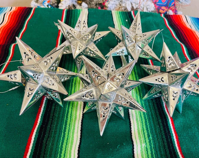 Large Tin Star Christmas Luminaria Ornament, Handmade Star of David ...