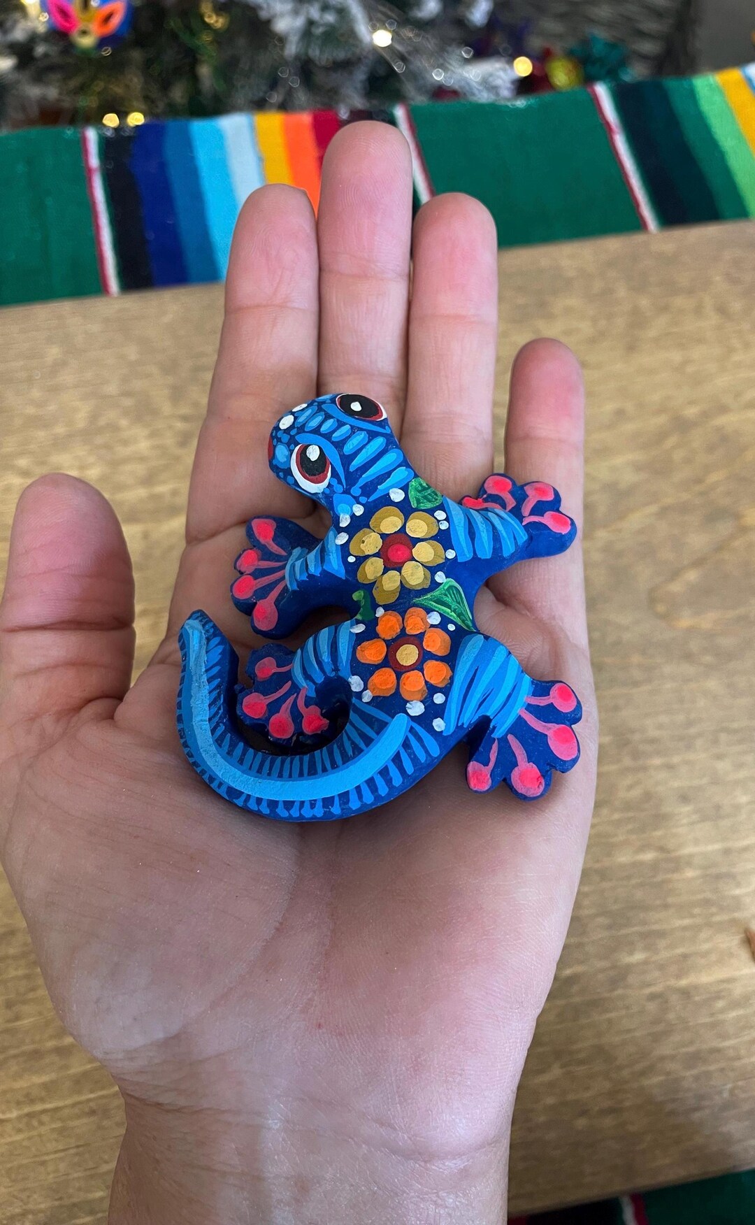 Mini Clay Salamander / Gecko / Lizard. Hand Painted Mexican Folk Art ...