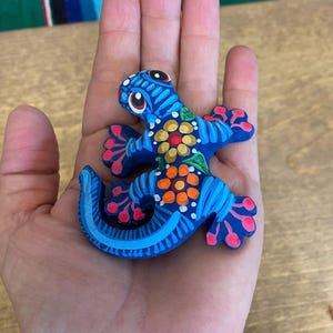 Mini Clay Salamander / Gecko / Lizard. Hand Painted Mexican Folk Art ...