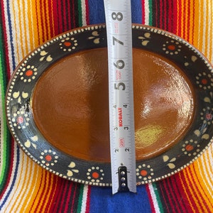 10 in or 11in Mexican Hand Painted huarache Dinner Barro Plates Blue ...