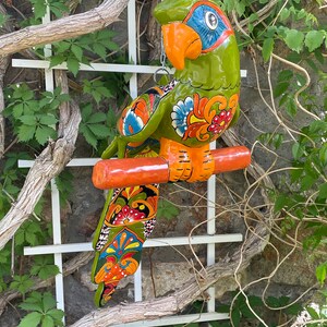 Huge Hanging Talavera Parrot. Exquisite Handmade Hand Painted Mexican ...