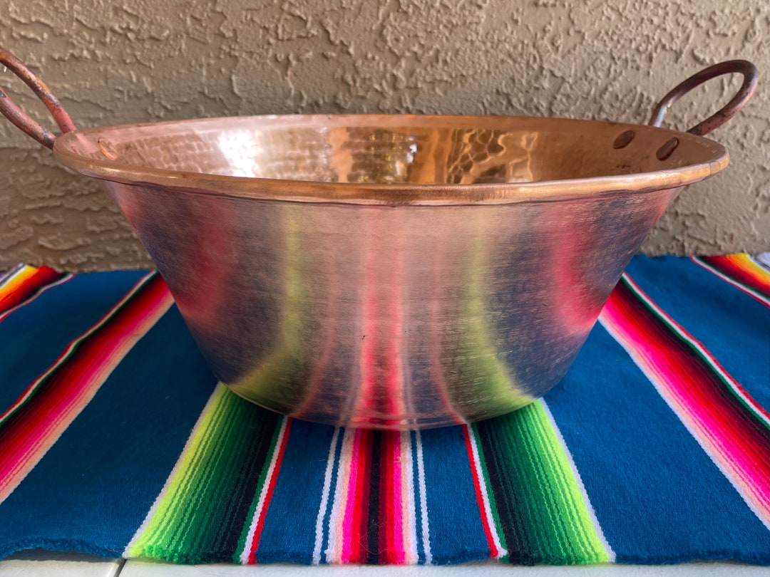 Large 14 in Authentic Mexican Made Hammered Copper Jam Pot. Cazo ...