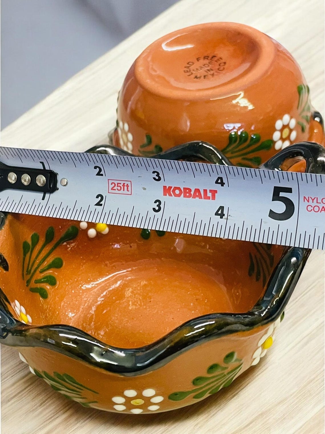 Set of Large Talavera Salsa Bowls. Mexican Handmade Red Clay Salsa ...