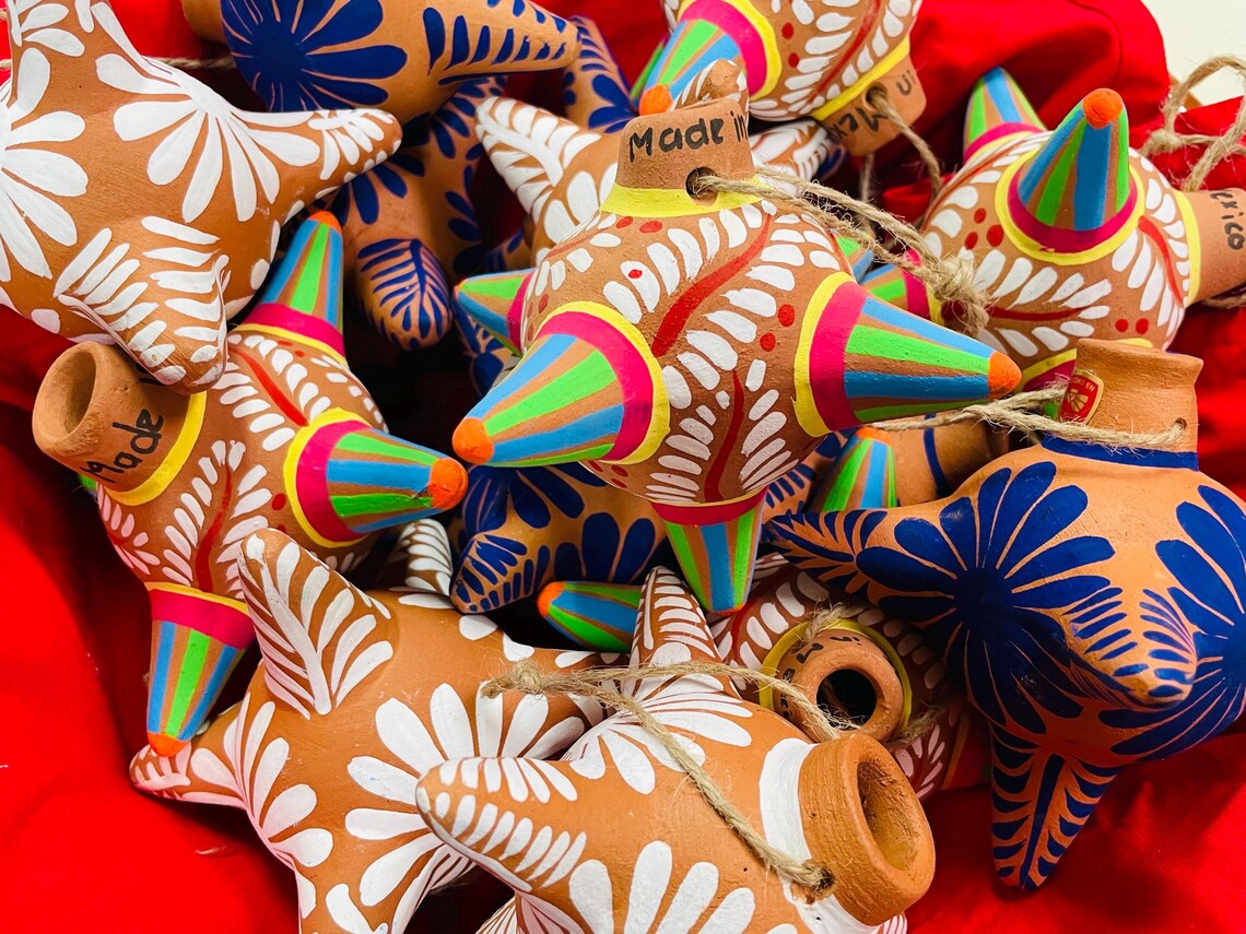 Large Mexican Clay Piñata Christmas Ornaments. - Etsy