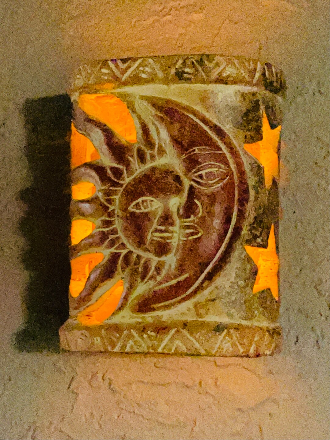 Large Mexican Handmade Terra Cotta Luminaria / Clay Sconce Indoor or ...