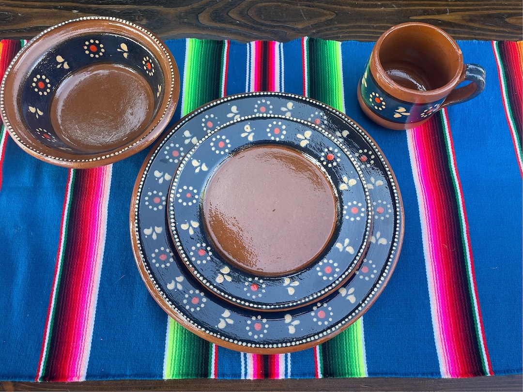 16 Piece Casa Garza Collection...mexican Hand Painted Dinnerware Set 4 ...