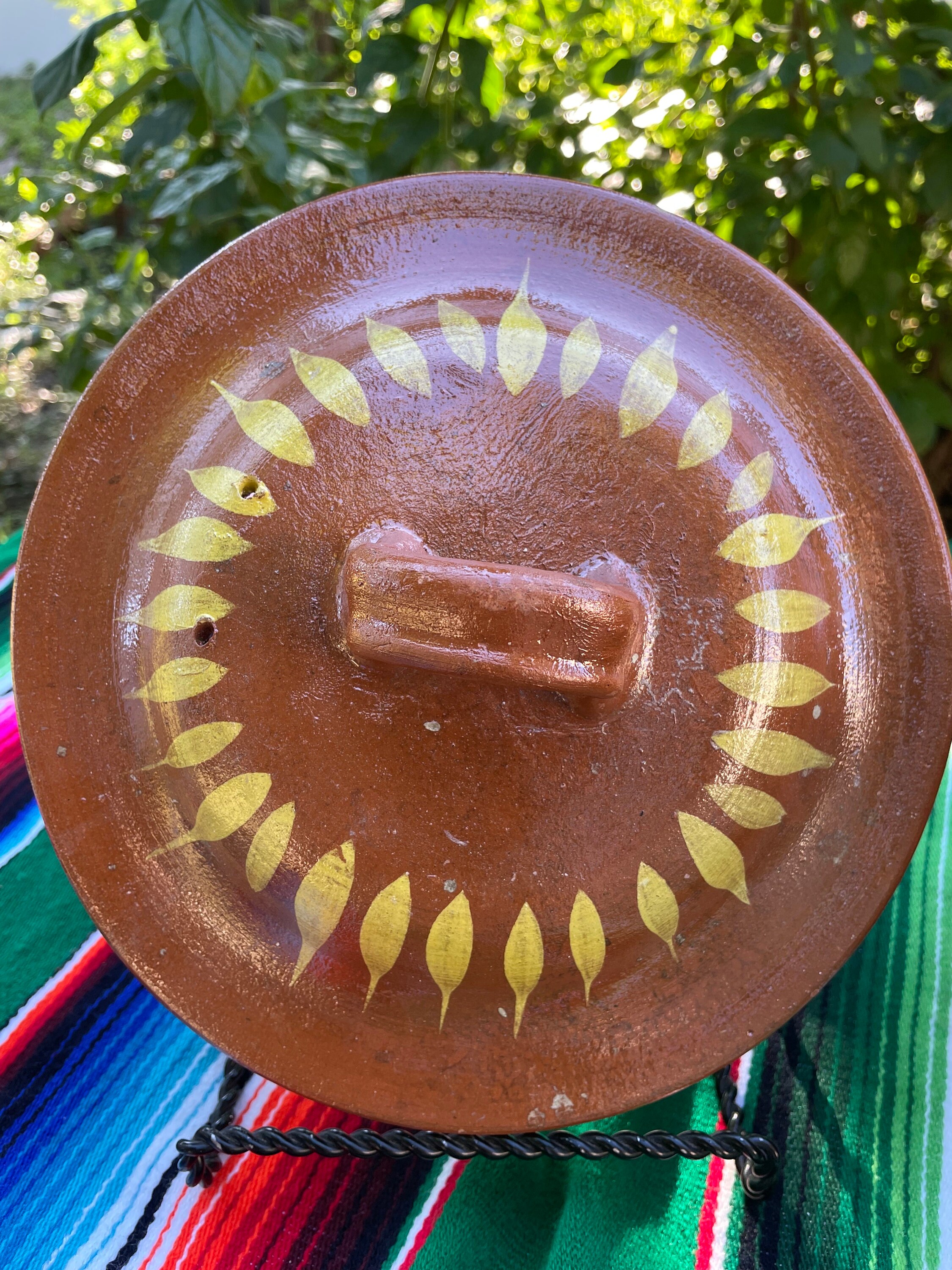 Large 4.5 Qt Cazuela Mexican Barro, Handmade Cazuela With Lid/ Pot ...
