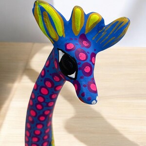 Giraffe Figurine Mexican Folk Art Hand Painted Matte Giraffe. Colorful ...