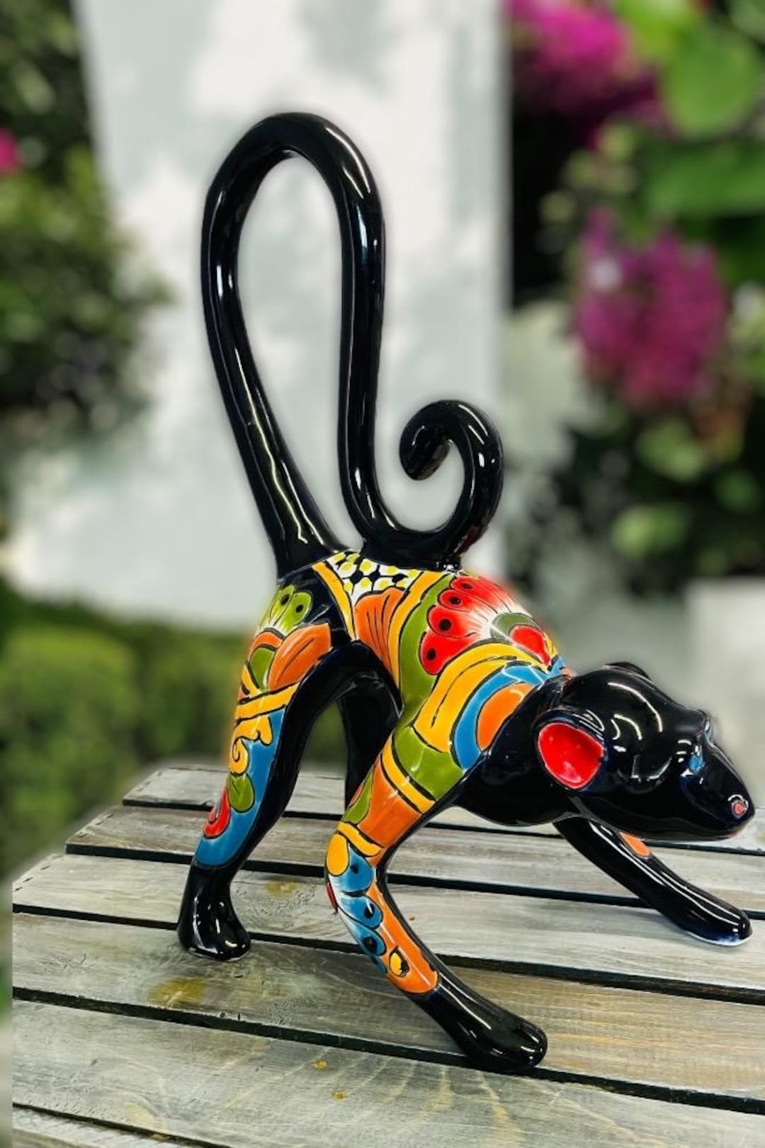 Handmade Talavera Monkey Sculpture: Mexican Ceramic Folk Art - Etsy