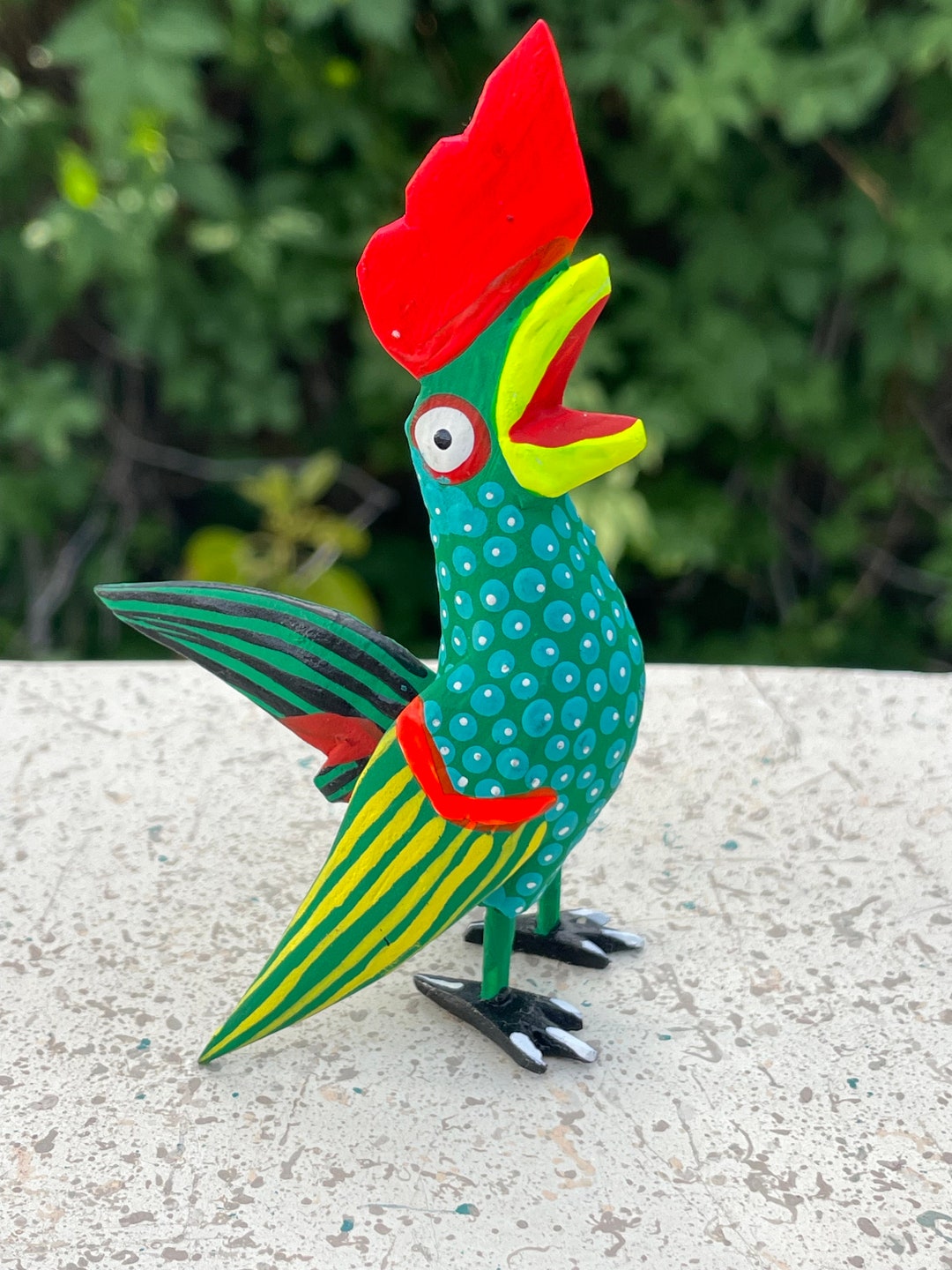 Delicate Rooster Alebrije, Oaxaca Folk Art, Wood Sculpture, Carved ...