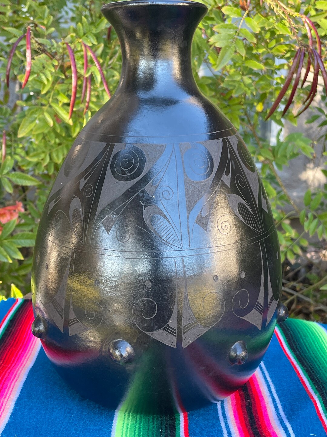 Master Potter Pablo Mateos Ortega. Beautiful Large Handmade Barro Negro ...