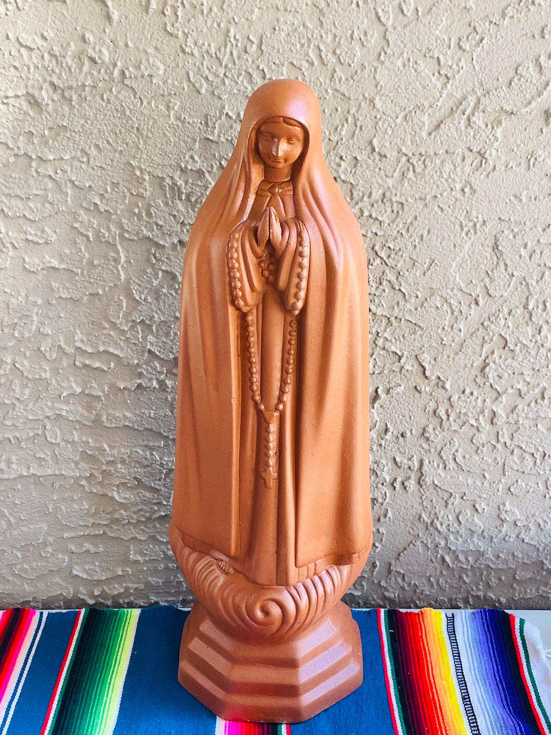 Large Clay Virgin Mary / Virgen María De Barro / Indoor or Outdoor ...