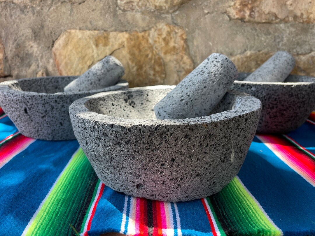 8in Made in Mexico Molcajete Tazon 100% Volcanic Rock. Mortar and ...