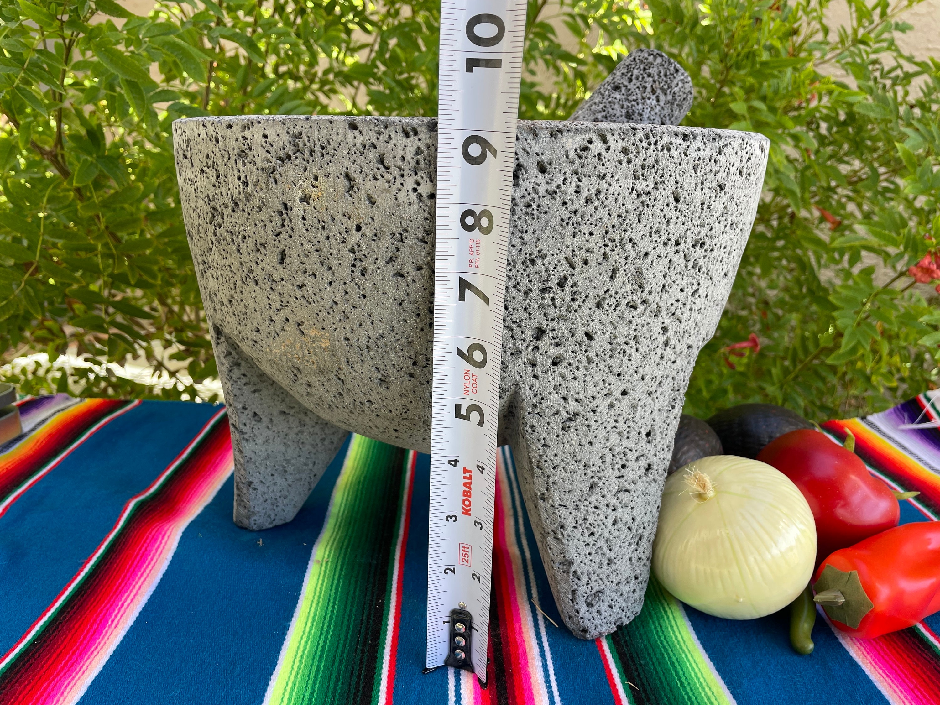 Extra Large 12 in Molcajete Hecho En México!!100% Volcanic Rock. Mortar ...