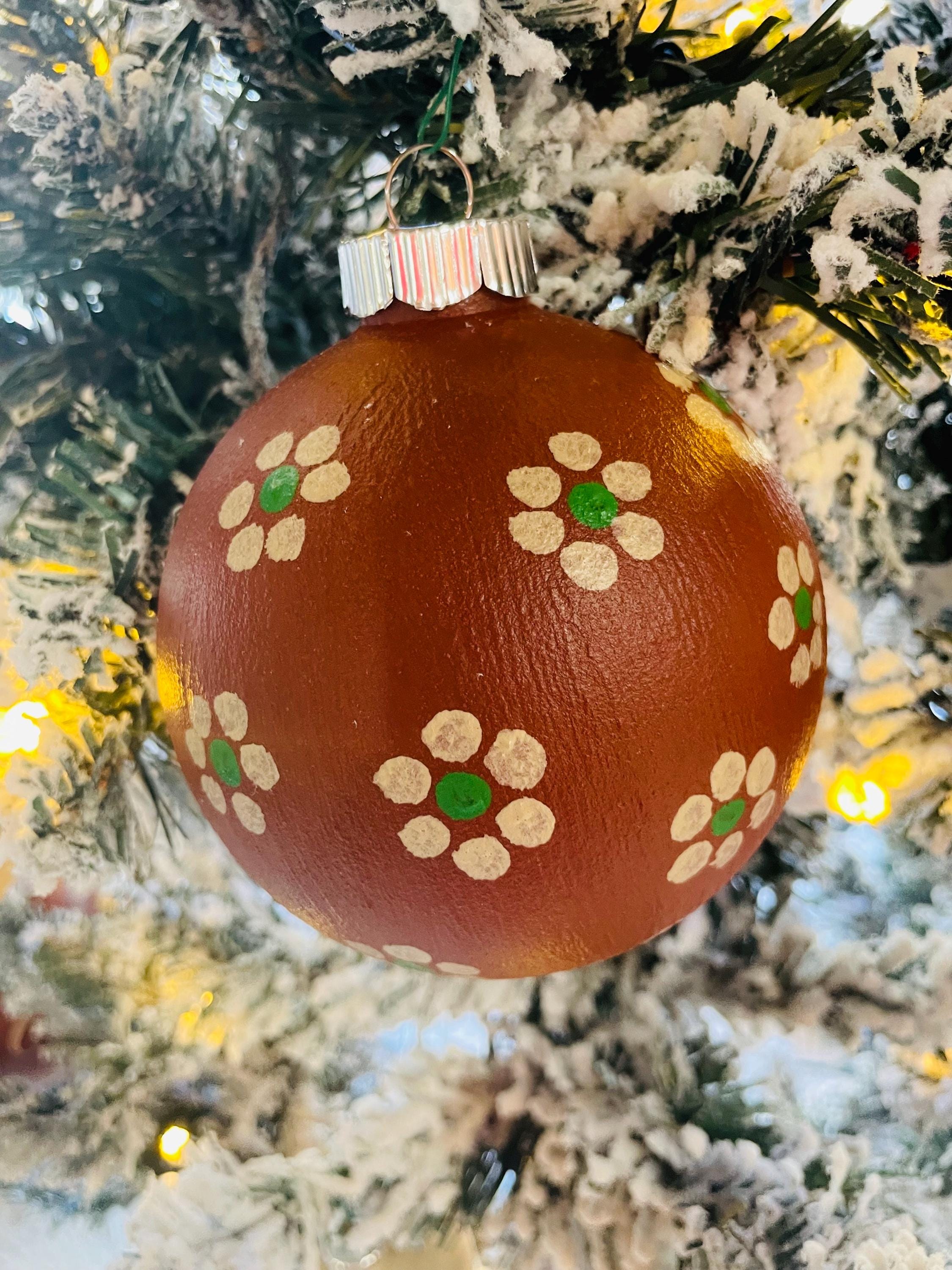 Mexican Barro Inspired Christmas Ornaments. Hand Painted Textured ...