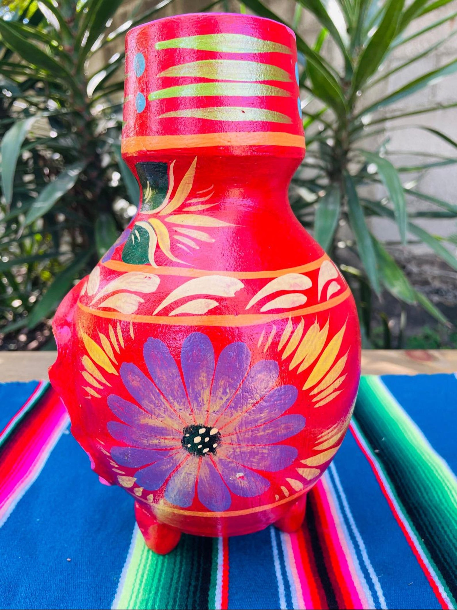 Hand Painted Clay Chimney Incense Burner, Hand Made Barro Chiminea ...