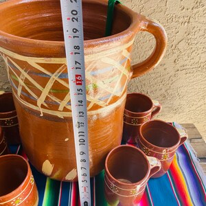 30L, 8 Gallon Capacity, Mexican Bar Jug With 6 Cups and Ladle Set ...