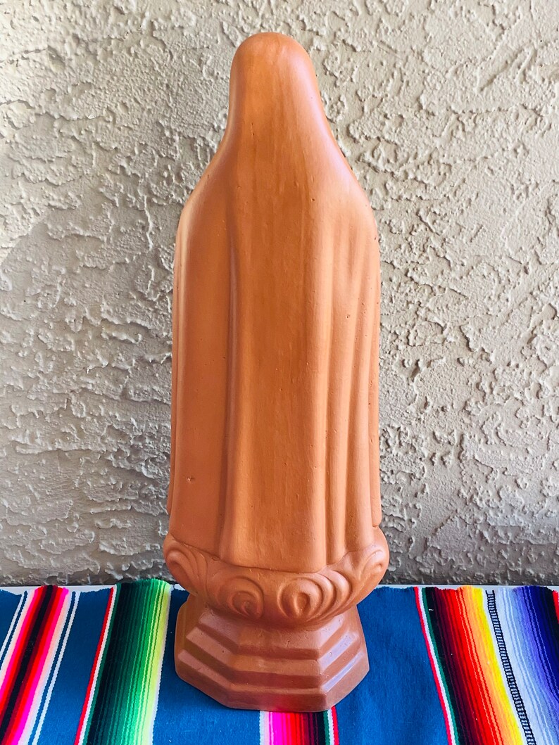 Large Clay Virgin Mary / Virgen María De Barro / Indoor or Outdoor ...