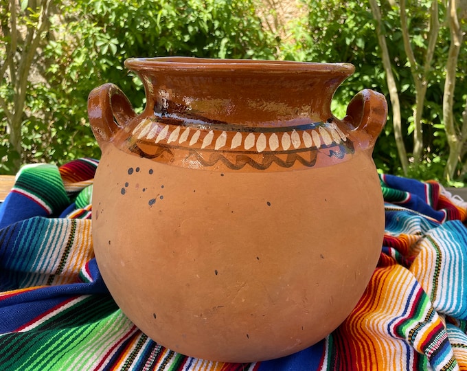 Huge 16L Mexican Barro Bean Pot / Olla De Frijoles / Soup Pot / Water ...
