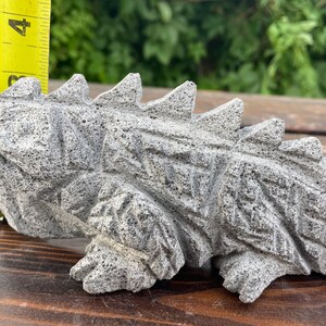 Iguana Stone Sculpture. Lizard Statue / Figurine 100% Volcanic Rock ...