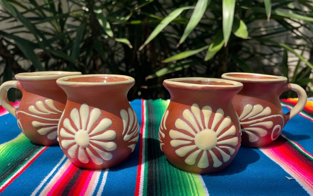 Beautiful Embroidery Design Coffee Mugs Set of 2, 4 Oz. Cielito Lindo ...