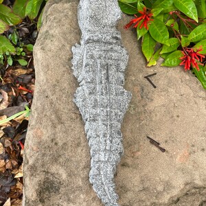 Large Volcanic Stone Crocodile Sculpture – 12” Hand Carved Mexican ...