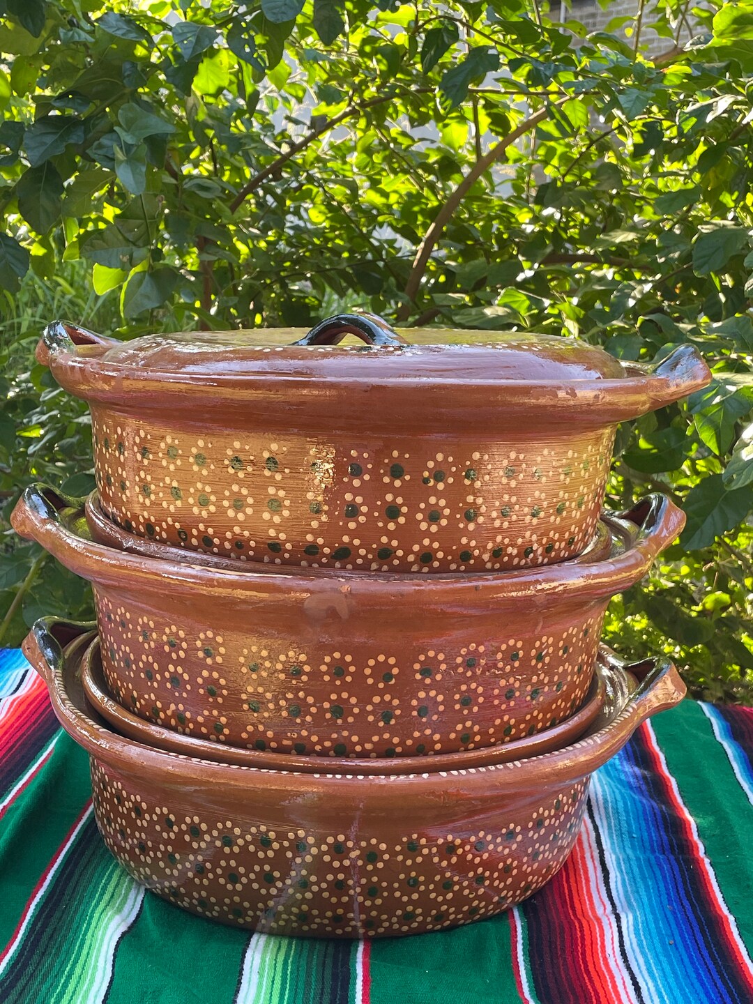 6qt Large Mexican Barro Cazuela, Beautiful Handmade With Lid/ Large ...