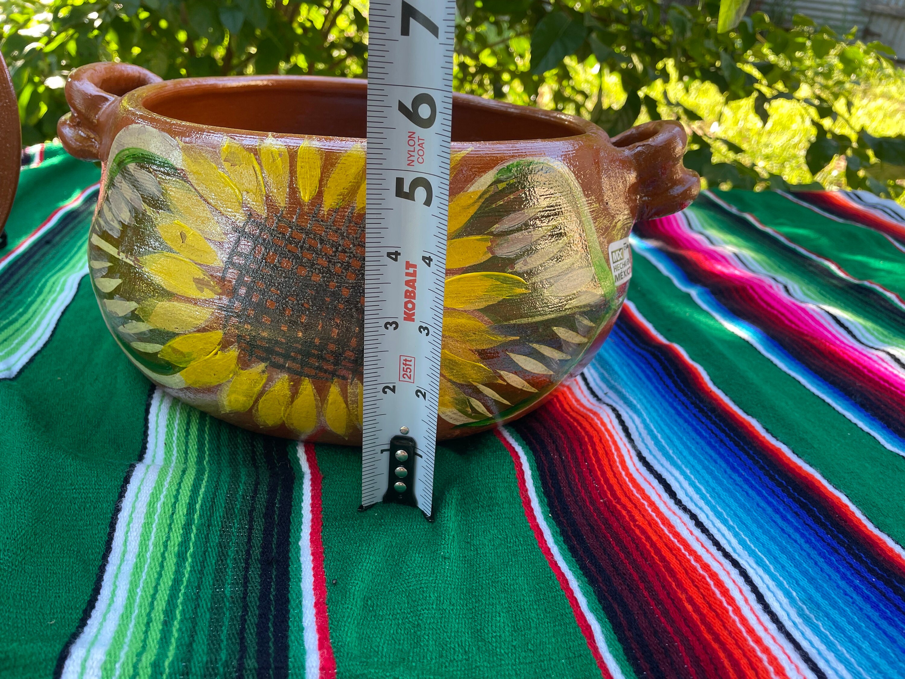 Large 4.5 Qt Cazuela Mexican Barro, Handmade Cazuela With Lid/ Pot ...