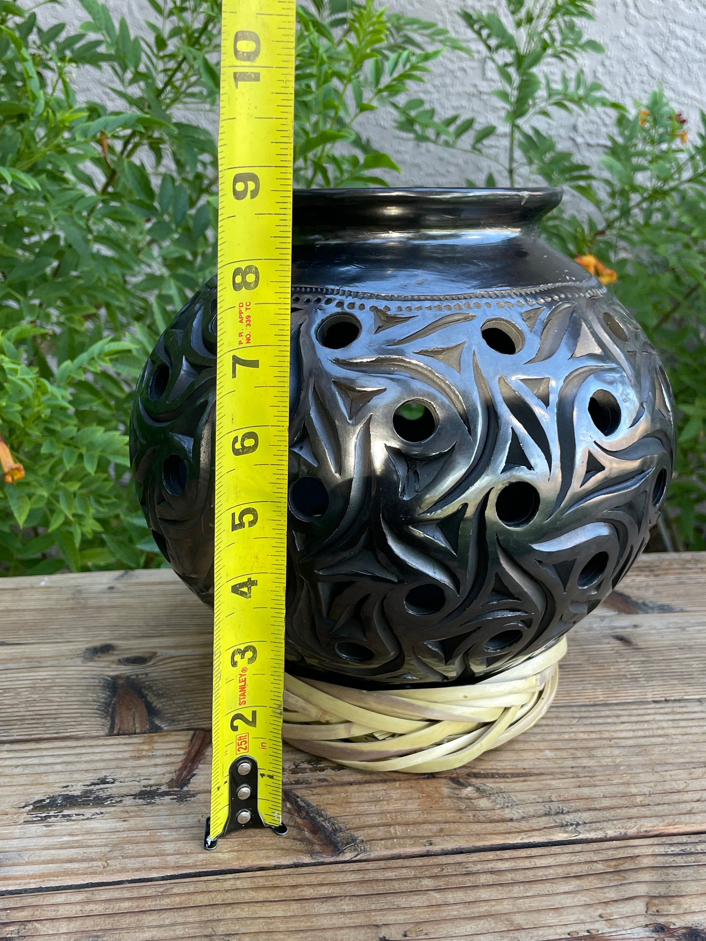 LARGE Beautiful Handmade Hand Carved Barro Negro Luminaria. - Etsy