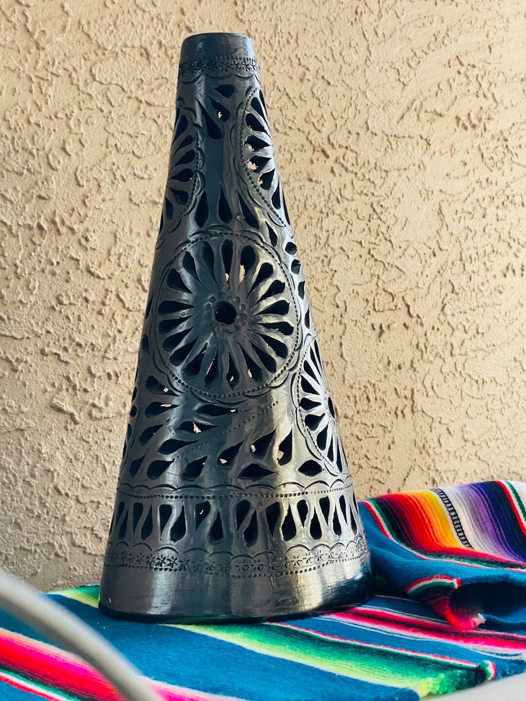 Beautiful Barro Negro Luminaria Tree. Luminary Made in Mexico. Black ...