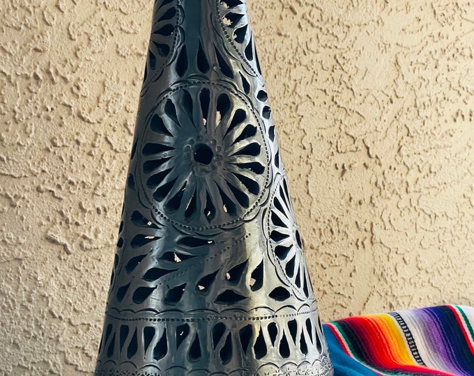 Beautiful Barro Negro Luminaria Tree. Luminary Made in Mexico. Black ...