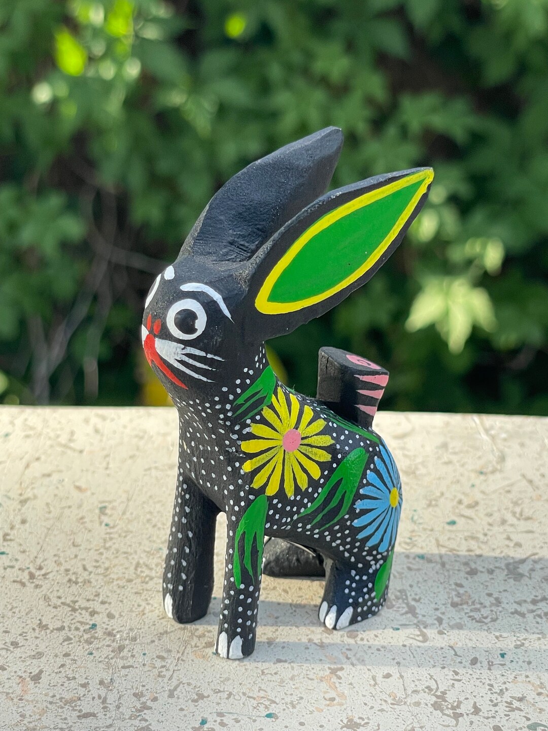 Delicate Rabbit Alebrije, Oaxaca Folk Art, Wood Sculpture, Carved Bunny ...