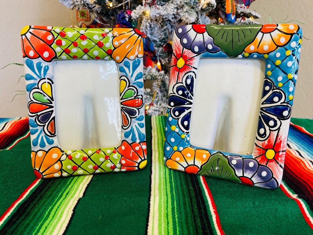 Colorful Talavera Picture Frame. 7x5 in Ceramic Frame. Quality Handmade ...