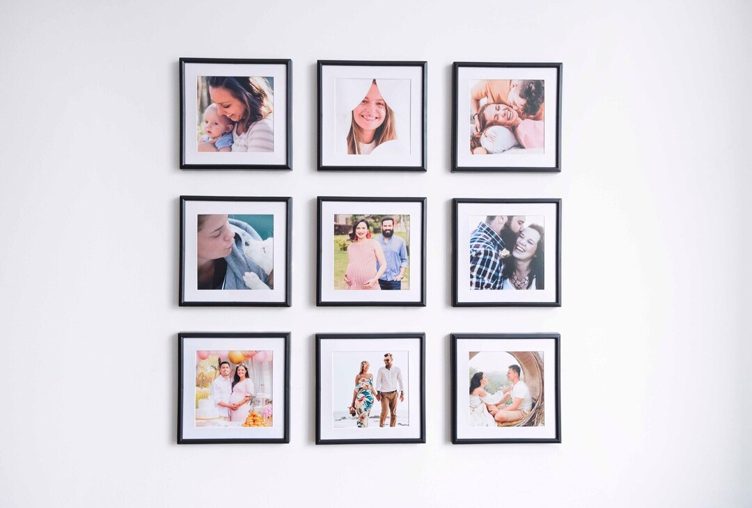 3 Pieces Bundle, 20x20 Cm Restickable Framed Photos Prints, ,no Nails ...