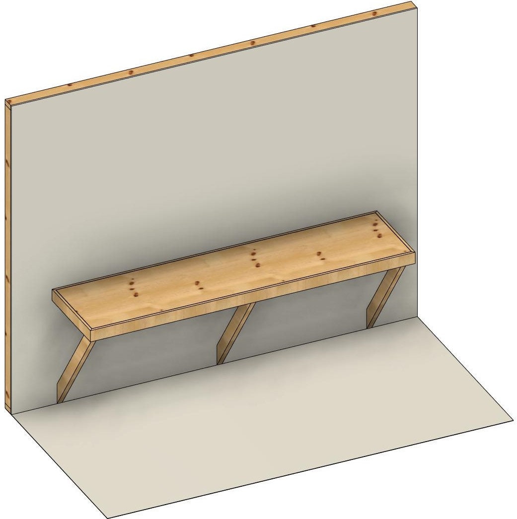 DIGITAL PLANS: Low-profile Wall Bench - Etsy