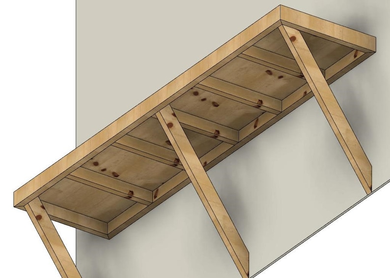 DIGITAL PLANS: Low-profile Wall Bench - Etsy