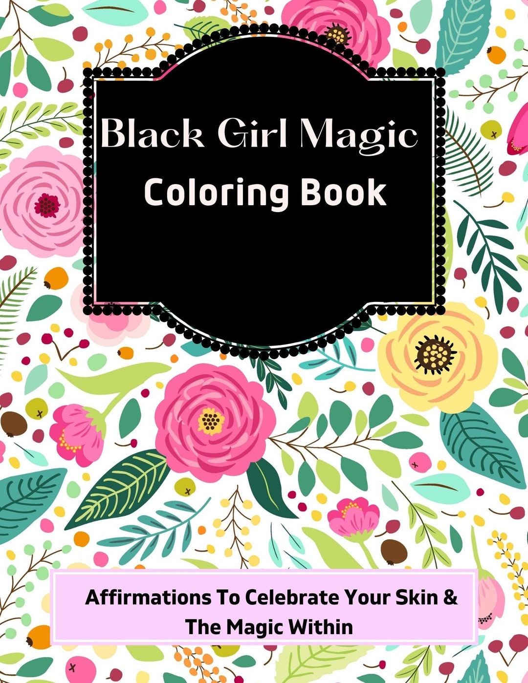 Black Girl Magic Printable Coloring Pages, Pre-drawn Digital Coloring ...
