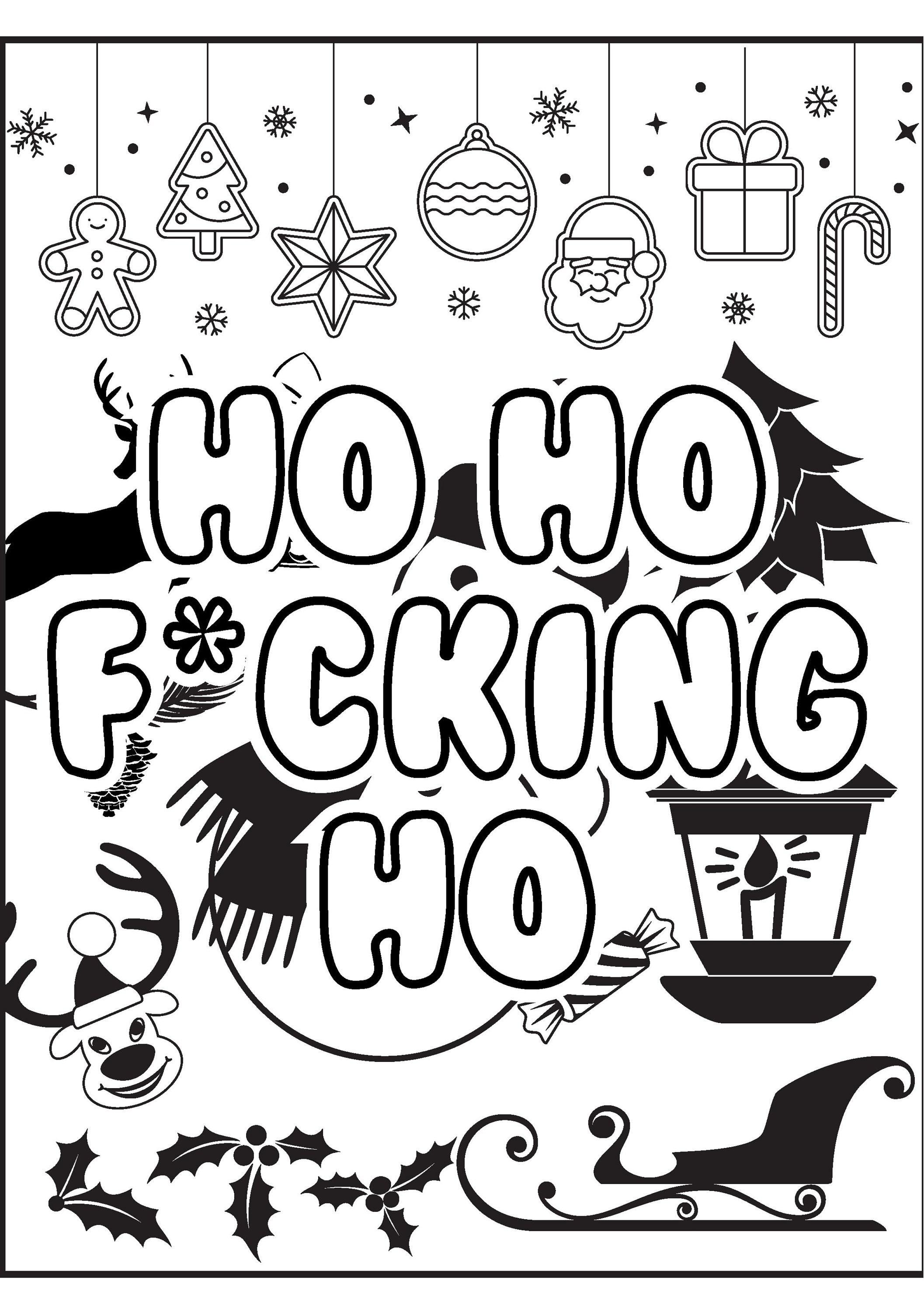A Very Sweary Christmas, Coloring Books - Etsy