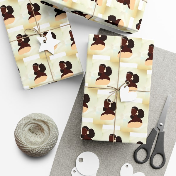 Afro American Wrapping Paper - Etsy