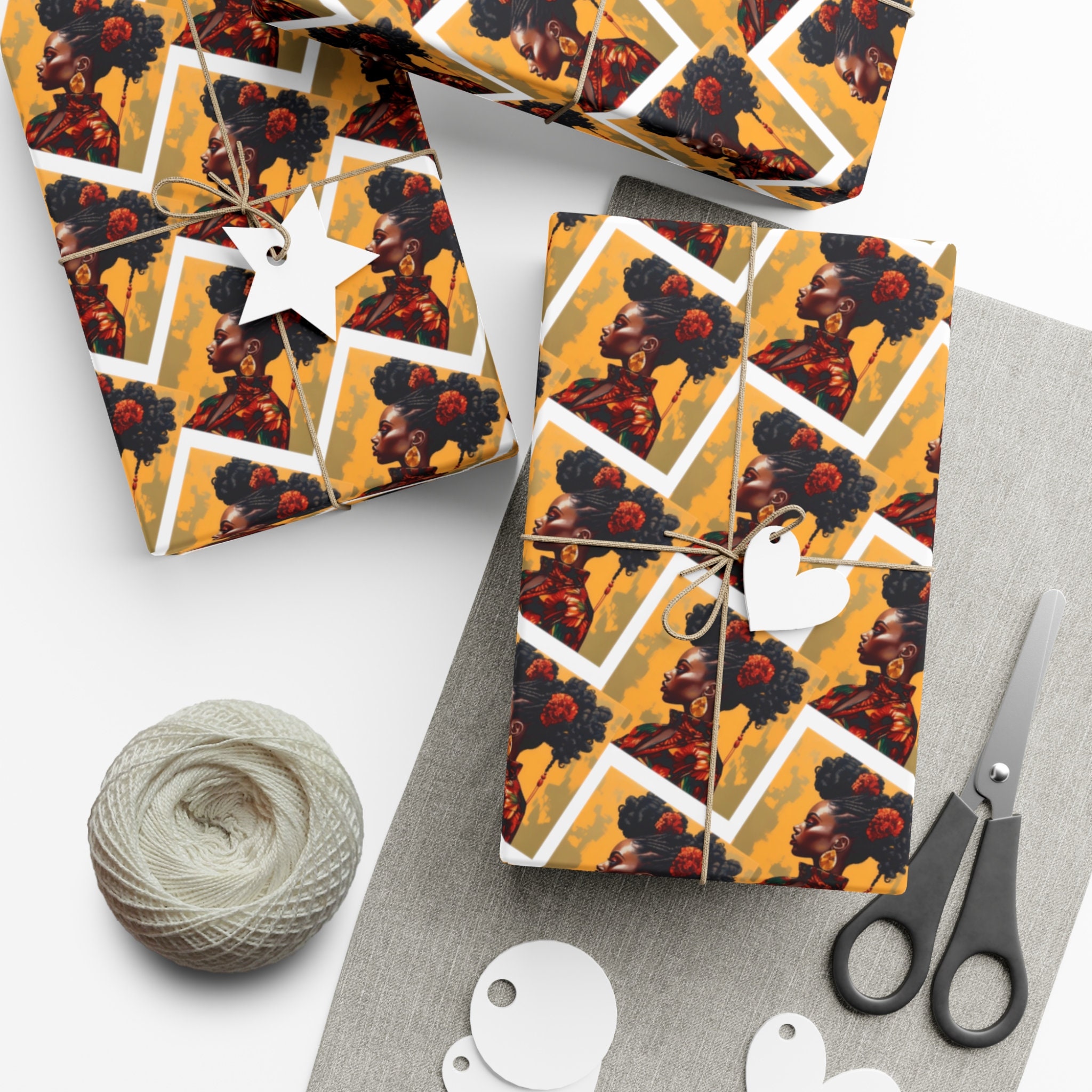 Black Girl Gift Wrap, Sustainable, Eco-friendly, African American ...