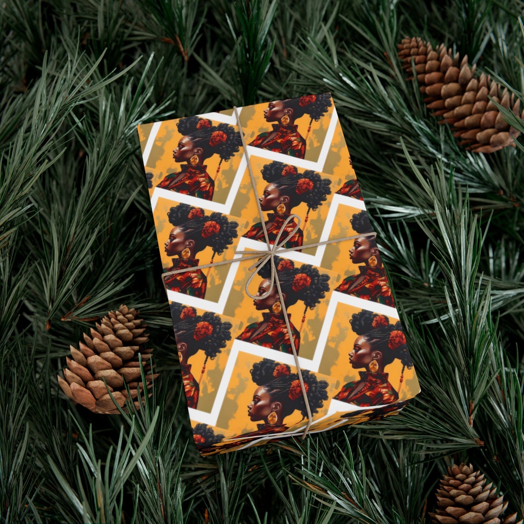 Black Girl Gift Wrap, Sustainable, Eco-friendly, African American ...