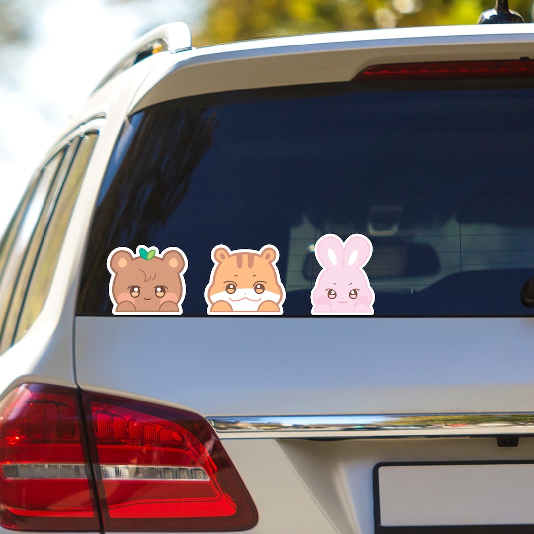 Cartoon Animal Car Decal: Kpop Gift Vinyl Sticker - Etsy
