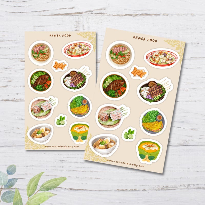 Stationary Food Stickers - Etsy