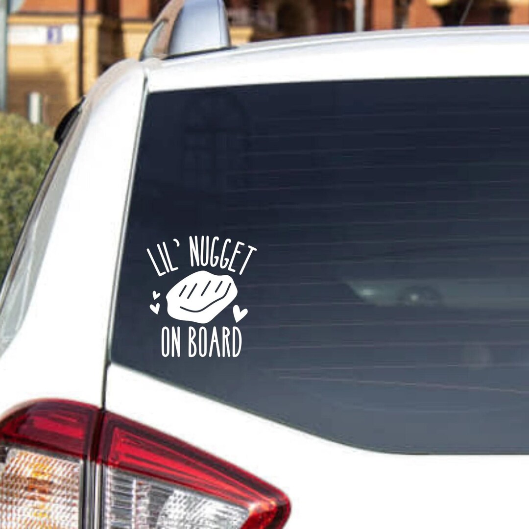 Lil' Nugget on Board Car Decal, UV Resistant Baby Sign - Etsy