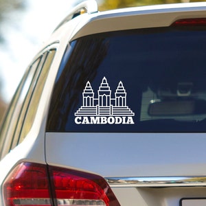 Cambodia Sticker, Khmer Car Flag, Decal for Vehicle, Laptop Decal ...