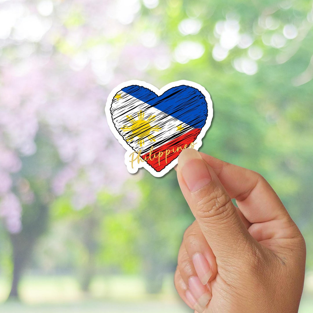 Philippines Heart Sticker, Filipino Roots, Pinoy Strong, Laptop Decal ...
