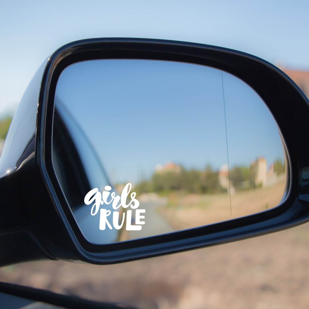 Girls Rule, Side Mirror Decal, Positive Quote, Water Resist Decals ...