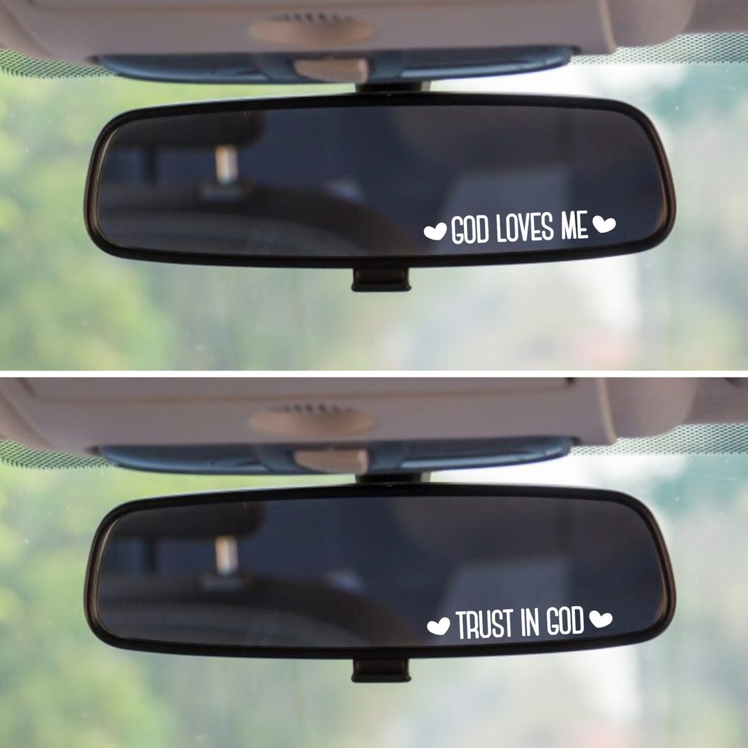 Trust in God Mirror Decal, Faith Decal for Car, Rearview Mirror Decal ...